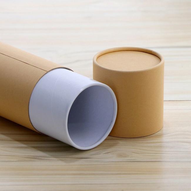 Cute Fancy Art Paper Round Tube Cylindrical Corrugated Paper Tea Coffee Nutrition Facial Creams Paper Jar Tube