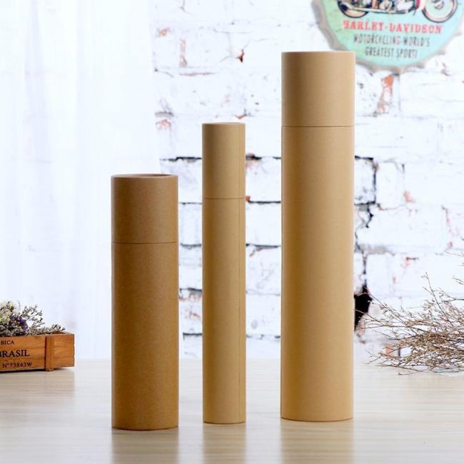Cute Fancy Art Paper Round Tube Cylindrical Corrugated Paper Tea Coffee Nutrition Facial Creams Paper Jar Tube