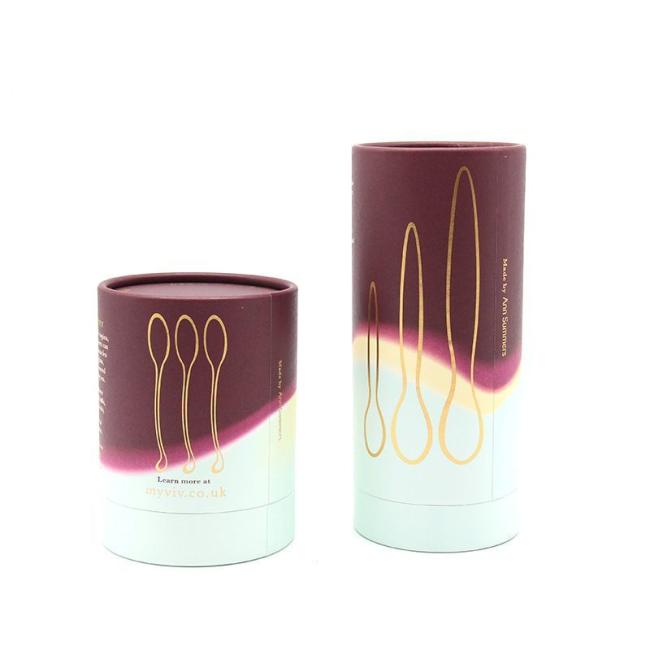 Cute Fancy Art Paper Round Tube Cylindrical Corrugated Paper Tea Coffee Nutrition Facial Creams Paper Jar Tube