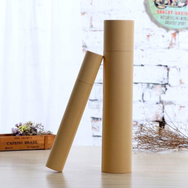 Cute Fancy Art Paper Round Tube Cylindrical Corrugated Paper Tea Coffee Nutrition Facial Creams Paper Jar Tube