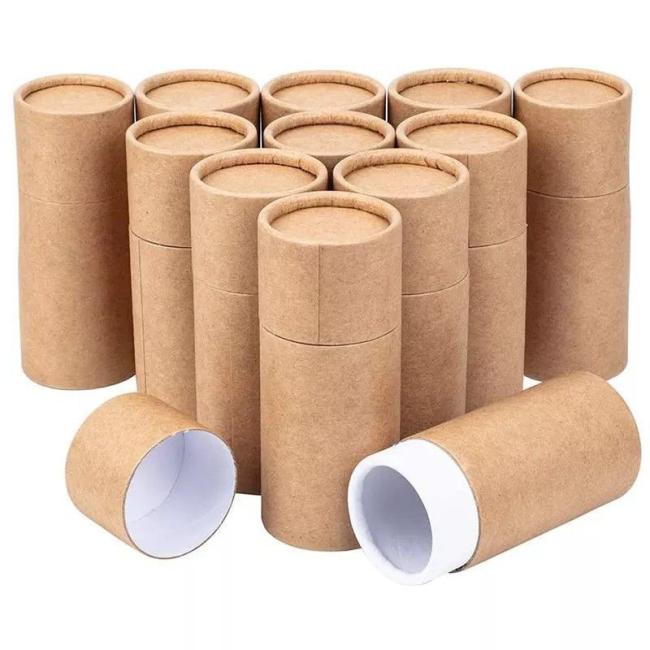 Cute Fancy Art Paper Round Tube Cylindrical Corrugated Paper Tea Coffee Nutrition Facial Creams Paper Jar Tube