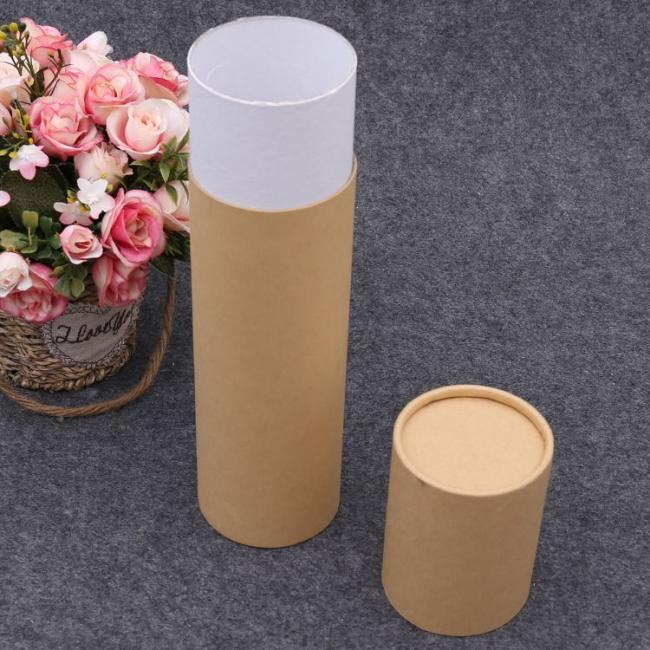 Cute Fancy Art Paper Round Tube Cylindrical Corrugated Paper Tea Coffee Nutrition Facial Creams Paper Jar Tube