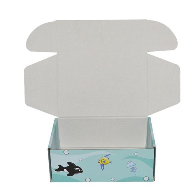 Recycle Custom Design Children&prime;s Basketball Football Round Ball Sports Black Foldable Flat 3-Ply E-Flute Rigid Corrugated Paper Display Packaging Shipping Box