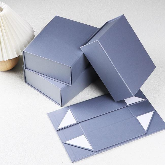 Custom Logo Printed Folding Carton Box, Rigid Cardboard Ribbon Closure Magnetic Paper Gift Box