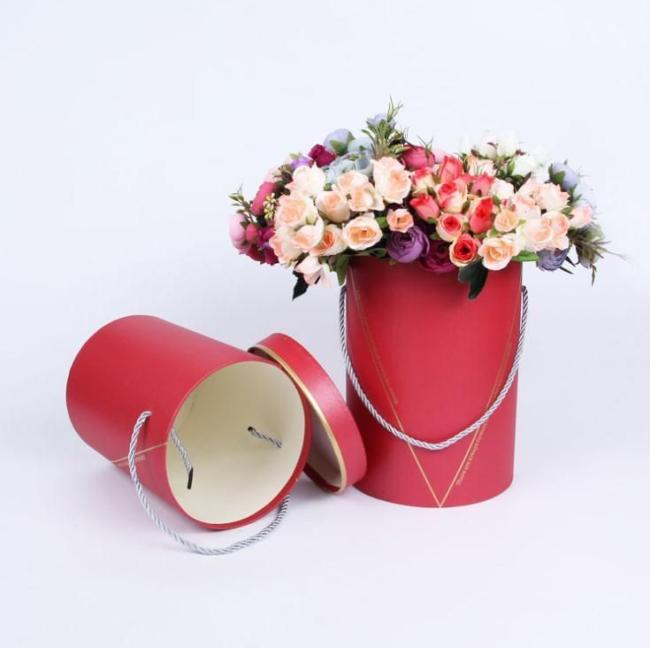 High Quality Custom Logo Printing Round Shape Packaging Cardboard Paper Gift Box for Packing Flowers, Free Samples Available