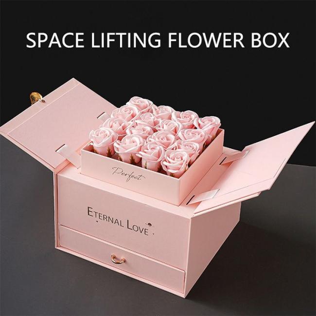 China Manufacturer Wholesale Luxury Heart Shape Flower Box, Cardbaord Paper Packaging Gift Box for Packing Flowers, Free Samples Available