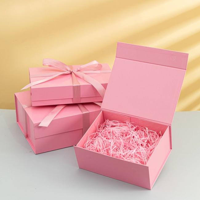 China Wholesale Rigid Custom Logo Printed Book Type Box, Ribbon Clousre Magnetic Paper Packaging Gift Box