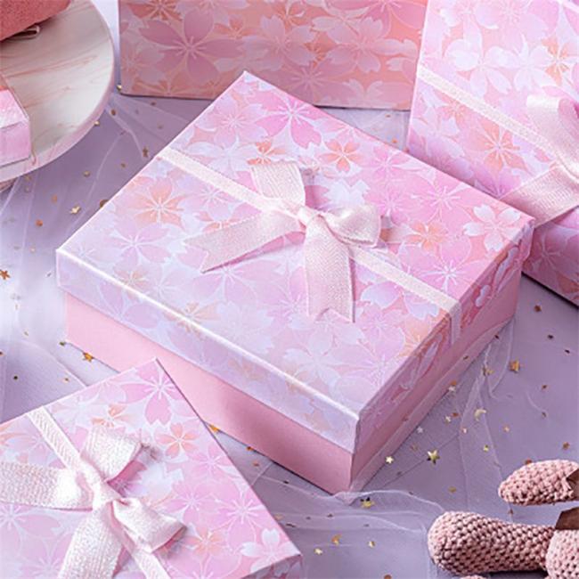 Rigid Lid and Base Gift Box Custom Logo Printed Paper Packaging Jewelry Jewellery Square Ring Necklace Gift Box with Foam Insert