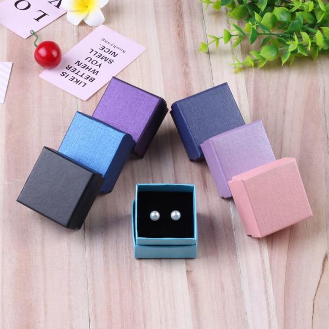Custom Logo Printed Bow Tie Lid and Base Cardboard Paper Packaging Gift Box, Foam Insert Earrings Necklace Jewelry Box