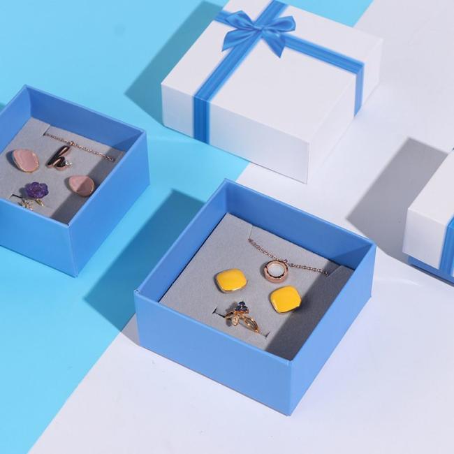 Romantic Colors Rigid Lid and Base Cardboard Paper Gift Box, Custom Logo Printed Paper Packaging Jewelry Box