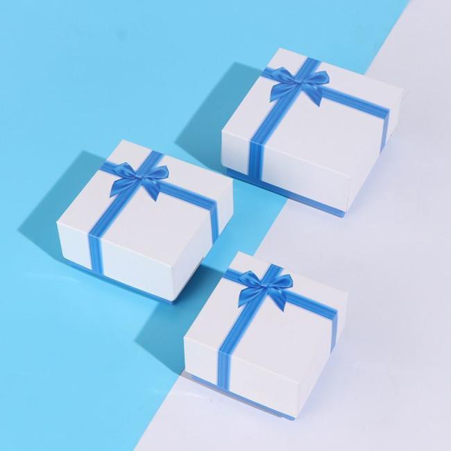 Romantic Colors Rigid Lid and Base Cardboard Paper Gift Box, Custom Logo Printed Paper Packaging Jewelry Box