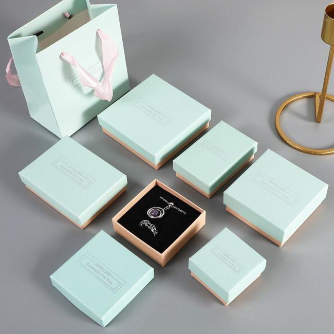 Romantic Colors Rigid Lid and Base Cardboard Paper Gift Box, Custom Logo Printed Paper Packaging Jewelry Box