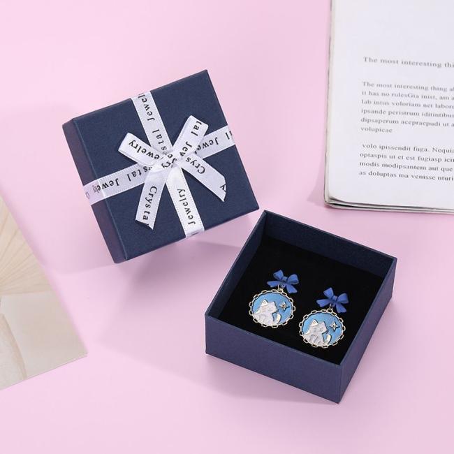 Romantic Colors Rigid Lid and Base Cardboard Paper Gift Box, Custom Logo Printed Paper Packaging Jewelry Box