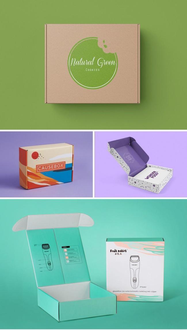 Retail Online Store Packing Rigid Cardboard Paper Corrugated Mailer Box Wholesale Retail Packaging Empty Mailing Folding Carton Boxes for Luxury Clothing Brand