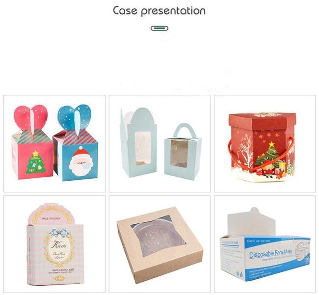 Wholesale Stock Decoration Christmas Festival Gift Box Packaging Package Paper Kraft Fold Packing Boxes for Chocolate Cake Bakery Dessert Food