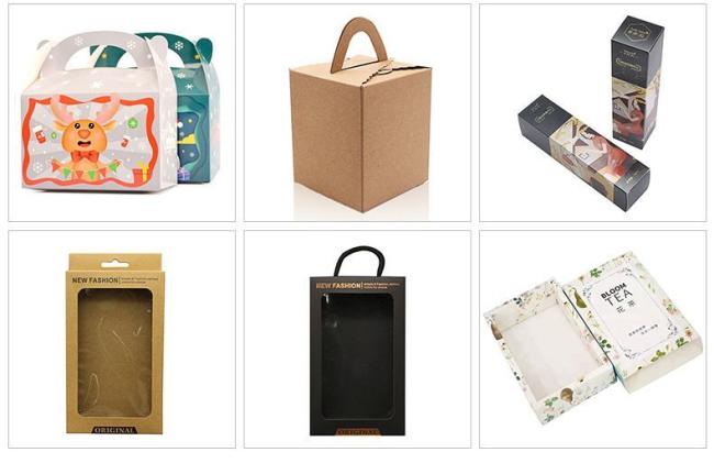 Wholesale Stock Decoration Christmas Festival Gift Box Packaging Package Paper Kraft Fold Packing Boxes for Chocolate Cake Bakery Dessert Food