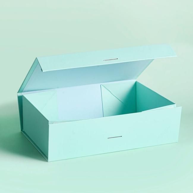 Wholesale Gold Foil Custom Logo Foldable Falt Shipping Pink Magnetic Cardboard Paper Gift Packaging Box with Ribbon