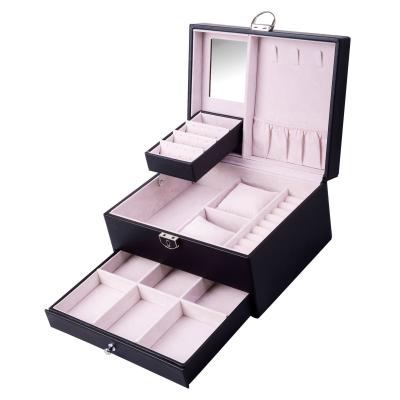 Cina Medium Open Way Clamshell PU Set di gioielli in pelle/anello/anello/collare/braccialetto/orologio in vendita