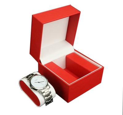 Cina Casella di orologio in cuoio PU impermeabile con cassetto gioielli Display Box di archiviazione Logo personalizzato in vendita