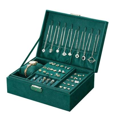 China Customizable Multi-Layer Jewelry Box for Necklace and Watch Storage 23*17*8.5cm for sale