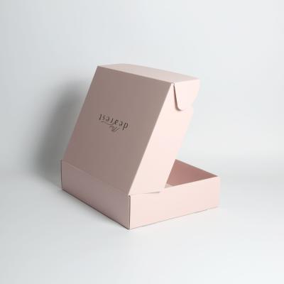 China Custom Pink Clothes Jewelry Cosmetic Makeup Food Electronic Folding Corrugated Carton Mailer Box for sale