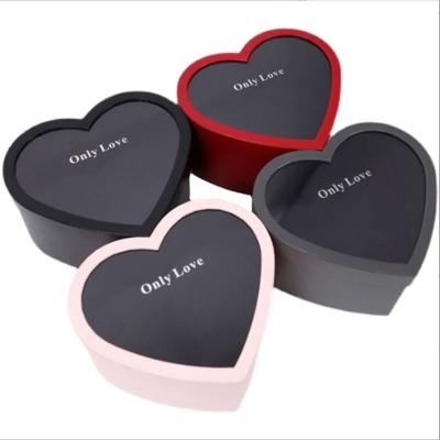 China Offset Printing Cardboard Heart Shaped Flower Box Paper Packaging Gift Box For Flowers for sale