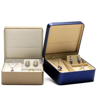 China PU Leather Jewelry Packaging Box For Ring Pendant Necklace Earrings Storage Gift Box for sale