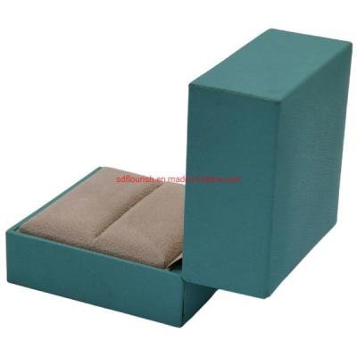 China Clamshell Design Elegant Green Color Rigid Cardboard Proposal Ring Gift Box in CDR/EPS/JPG/TIF Format for sale
