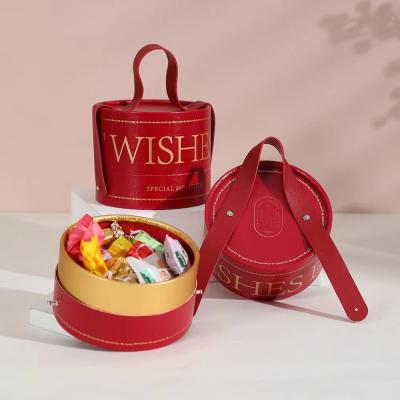 China Custom Round Cylinder Gift Box Packaging For Storage Food Candy Chocolate Wine Jewelry for sale