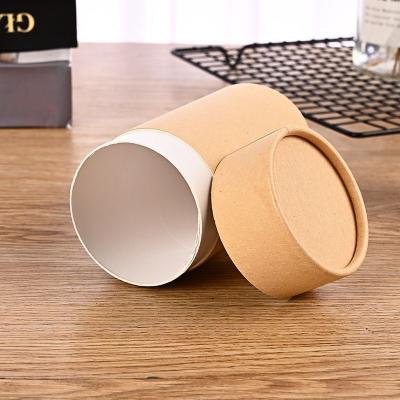 China Waterproof Kraft Round Paper Tube Box Cardboard Paper Cylinder Container For Tea Coffee for sale