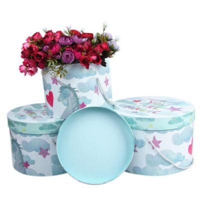 China Flower Recyclable Paper Cylinder Gift Boxes Packaging 1.0 - 3.0mm Paper Thickness for sale