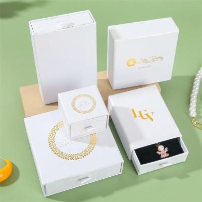 China Luxury Foil Stamping Rigid Drawer Boxes Packaging Gift Jewellery Box Custom Logo for sale
