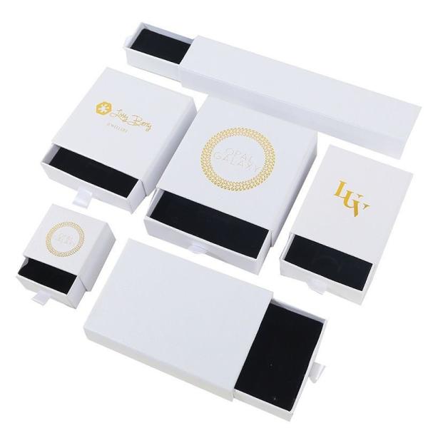 Quality Luxury Foil Stamping Rigid Drawer Boxes Packaging Gift Jewellery Box Custom Logo for sale