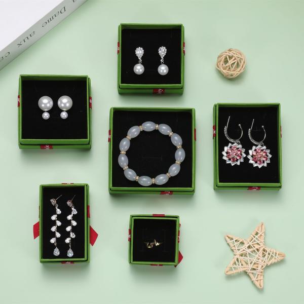 Quality Cardboard Paper Romantic Bow Tie Packaging Box For Earrings Necklace Rings for sale