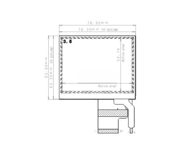 China Terminal portátil COM35T3N94GLC Módulo LCD de 3,5 polegadas 320*240 com Tela de Painel à venda