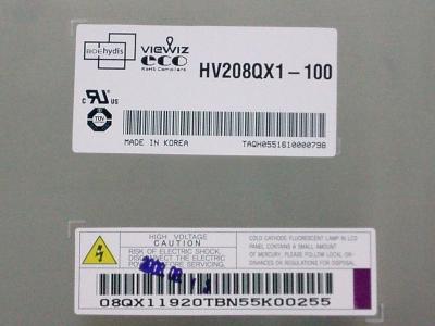 China Painel de exibição LCD IPS de 20,8 polegadas HV208QX1-100 com retroiluminação LED, interface LVDS, resolução 2048*1536 à venda