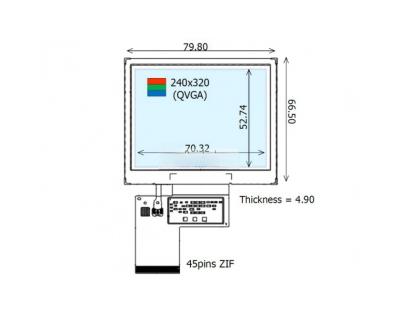 Cina Terminal portatile COM35H3P58ULC modulo LCD da 3,5 pollici 320*240 con display touchscreen in vendita