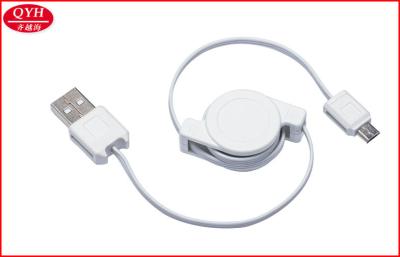 China Data Load Multifuction Retractable Micro USB Cable white Customized for sale