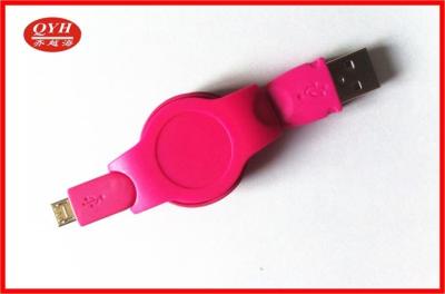 China Android Phone Retractable Micro USB Cable Colorful ABS Two Way for sale
