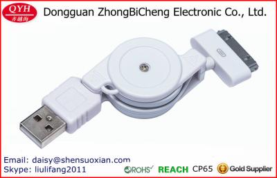 China Retractable USB 2.0 o 30Pin Super Speed Data Sync Cable for sale