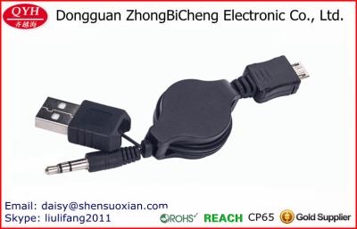 China 3.5dc And 2.0usb To Micro 5Pin Portable TV Use Adapter Cable for sale