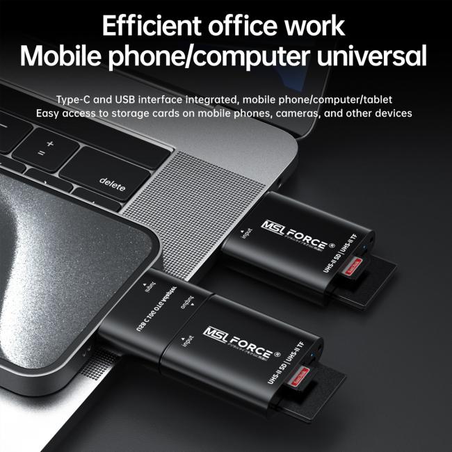MSLFORCE Card Reader showing compact design and connection ports