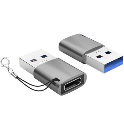 China Female USB C To Male USB Adapter With Lanyard Design 10G Data Mini Adapter for sale
