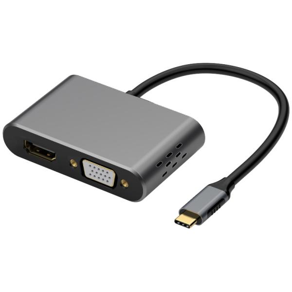 Quality USB C To HDMI Hub 4K 60Hz Or VGA 1080P USB C Expansion Port for sale
