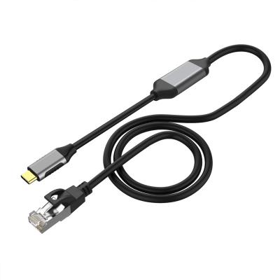 China 1M 2M 3M 5M 30M USB 3.2 Lan Adapter Gigabit Ethernet RJ45 Lan Adapter for sale
