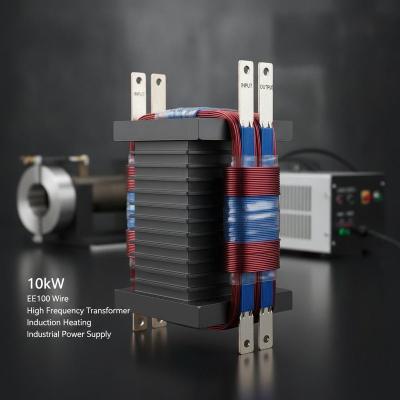 China 10kW High Frequency Transformer with Litz Wire Windings and EE100 Core for Industrial Power Supply for sale