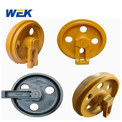 China Excavator Track Guider Idler For Komatsu PC30 PC40 PC100 PC400 Undercarriage Spare Parts Front Idler Assy for sale