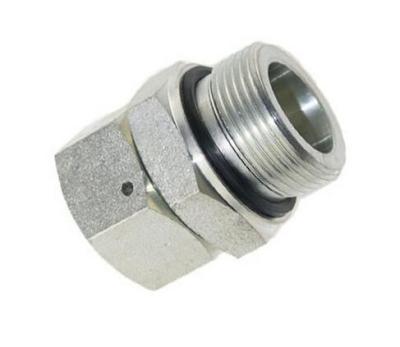 China BSP Thread Hydraulic Adapters Stud Ends With O-Ring Sealing Carbon Steel for sale