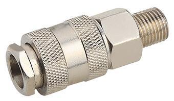 China SM Male Thread Pneumatic Tube Fittings Surface Chrome Long lifespan for sale