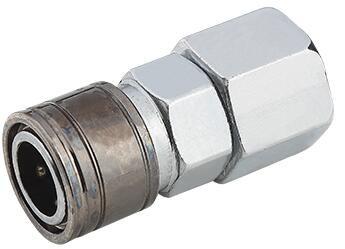 China SF Self Locking C Type Pneumatic Tube Fittings Female Thread Pneumatic Carbon Steel for sale